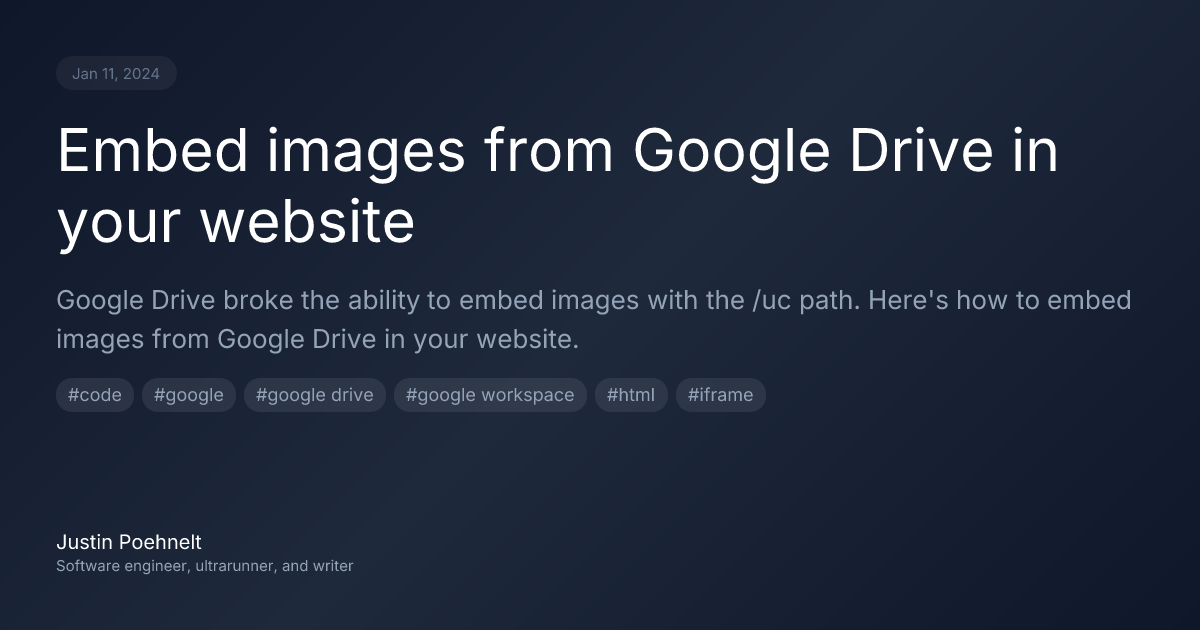 Embed images from Google Drive in your website