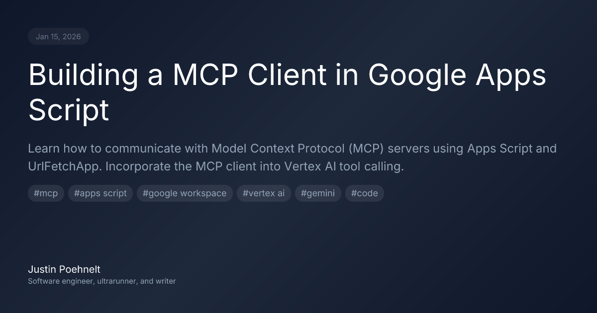 Building a MCP Client in Google Apps Script