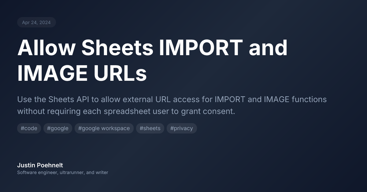 Google Sheets API - IMPORT / Image - Bypass User Consent